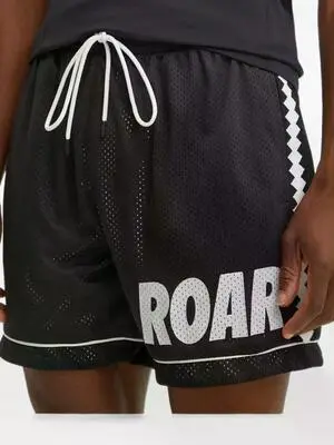 PUMA Logo Print Mesh Shorts - Black