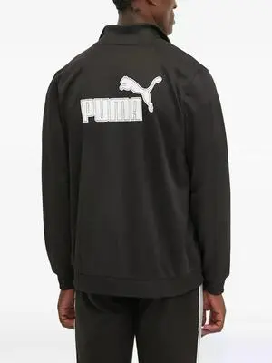 PUMA Logo Print Zip-up Sweater