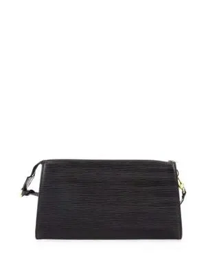 LOUIS VUITTON Pochette Accessoires Epi Leather Clutch Bag - Black