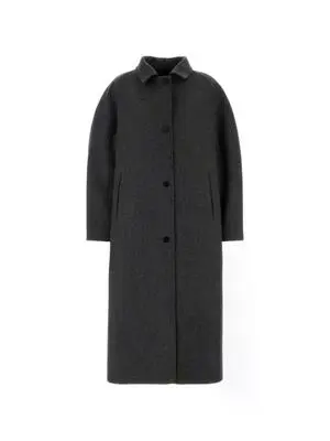 JIL SANDER Double Wool Coat - Grey