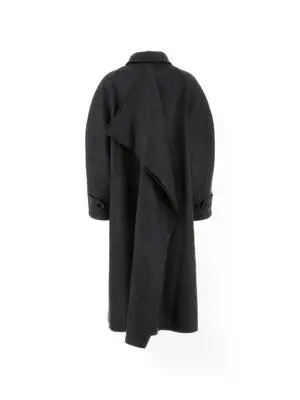 JIL SANDER Double Wool Coat - Grey