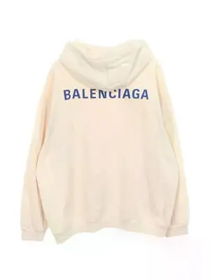 Balenciaga 2000s Logo Print Cotton Hoodie