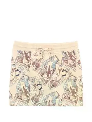 Hermès 2010s Zouaves Et Dragons Finesse Skirt - Neutrals