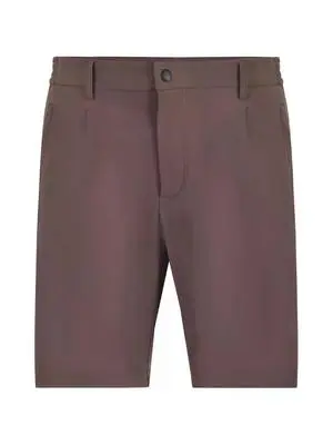 PEOPLE OF SHIBUYA Elasticated Pleated Tailored Shorts - Brown