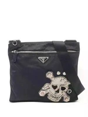Prada Skull Stud Shoulder Bag