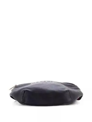 Gucci Logo Printed Leather Medium Belt Bag - Black