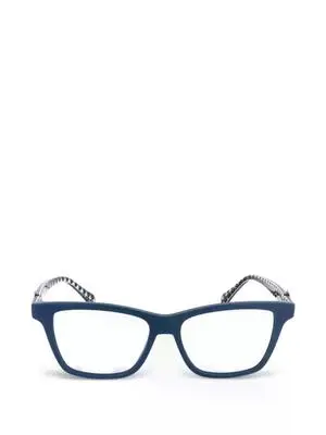 Moschino Heart-plaque Rectangle-frame Glasses