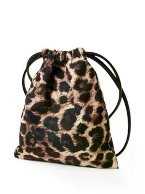 TWINSET Leopard-print Drawstring Case