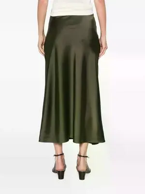 Maison123 Satin Finish Flared Maxi Skirt