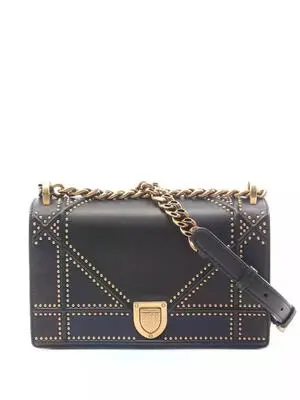 Dior Diorama Studded Shoulder Bag - Black