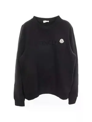 Moncler 2000s Logo-embroidered Sweatshirt - Black