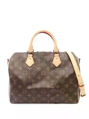 LOUIS VUITTON 2010s 30 Speedy Bandoulière Monogram Two-way Handbag - Brown