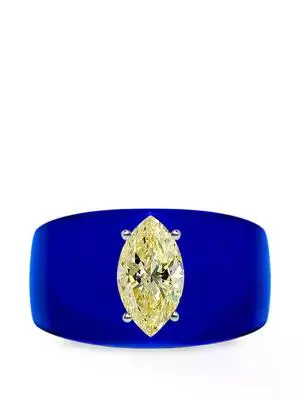 SOLO FOR DIAMONDS Marquise-cut Diamond Ring - Blue
