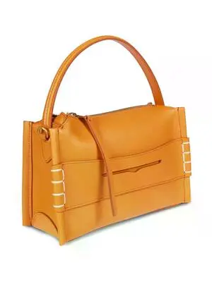 JW Anderson Small Loafer Leather Shoulder Bag - Orange