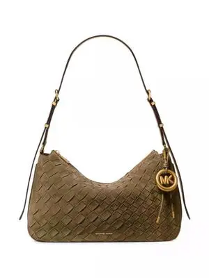 Michael Kors Woven-leather Shoulder Bag - Green