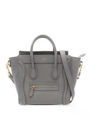 Celine 2010s Nano Luggage Tote Bag - Grey