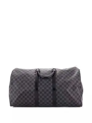 LOUIS VUITTON Keepall Bandouliere 55 Travel Bag - Black