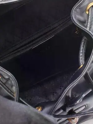 Gucci 2000s Bamboo Line Leather Backpack