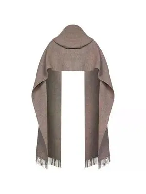 Brunello Cucinelli Hooded Fringed Scarf