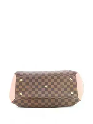 LOUIS VUITTON Normandy Handbag Damier And Leather Satchel