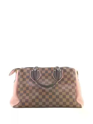 LOUIS VUITTON Normandy Satchel In Damier Leather - Pink