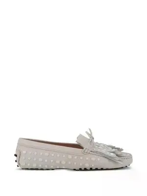 TOD'S Fringe Gommino Loafers - Neutrals