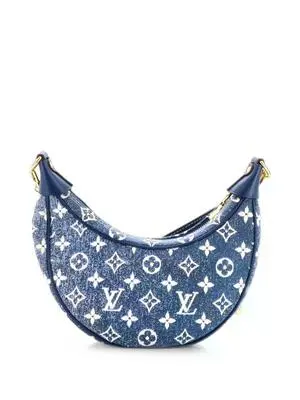 LOUIS VUITTON Monogram Jacquard Denim Hobo Bag - Blue