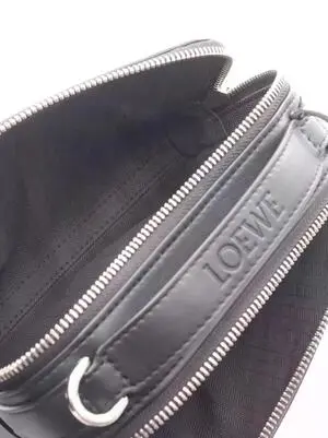 Loewe Anagram Leather Camera Bag - Black