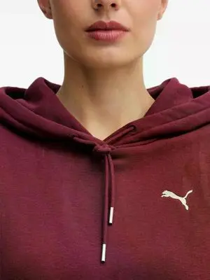 PUMA Cropped Logo-embroidered Hoodie