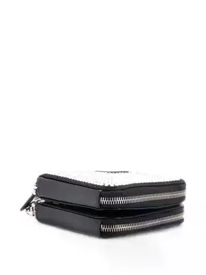 Prada Triangle Double Pouch Crystal Embellished Satin Mini Crossbody Bag