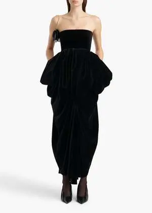 Khaite Bronte Dress In Velvet
