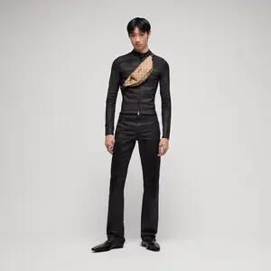 Gucci Coated Stretch Cotton Twill Denim Pants