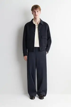 Cos Double-faced Wool-blend Bomber Jacket