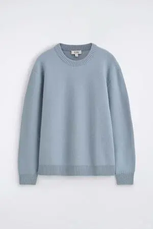 Cos Boiled Merino Wool Crew-neck Sweater - Blue
