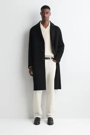 Cos Waffle-knit Wool Polo Sweater