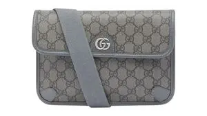 Gucci Gg Supreme Jacquard Belt Bag - Dark Grey