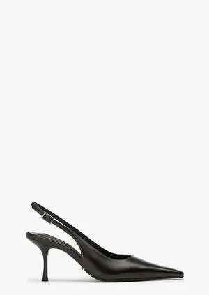 TONY BIANCO Dixie Slingback Pointed Toe Heels - Black Como