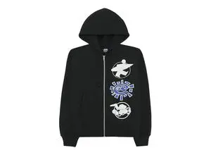 StÜssy X Always Do What You Should Do Stack Zip Hoodie - Black