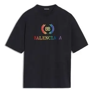 Balenciaga Bb Rainbow Logo T-shirt