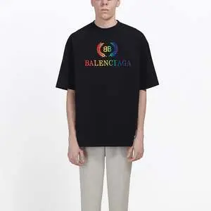 Balenciaga Bb Rainbow Logo T-shirt