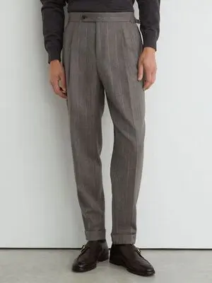 REISS Deal Classic Fit Wool Pinstripe Suit Trousers
