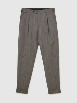 REISS Classic Fit Wool Pinstripe Suit Trousers