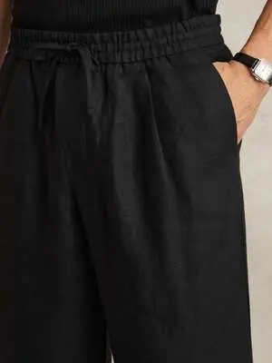 REISS Barges Linen Drawstring Relaxed-fit Trousers