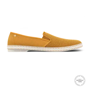 Rivieras Classic Canvas & Mesh Curry Moccasins