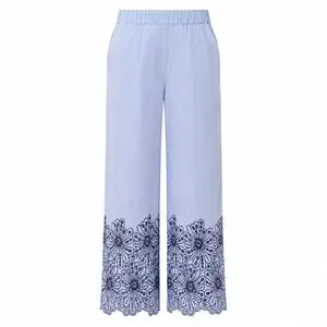 EXQUISE Abrial Elastic Waist Straight Leg Pants Multi Color