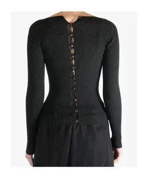 BASERANGE Ribbed Buttoned Sweater