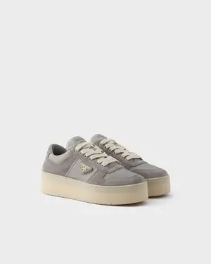 Prada Triangle Logo Lace-up Sneakers