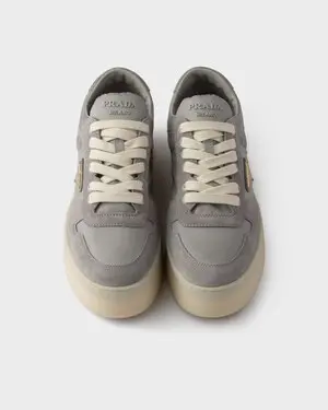 Prada Triangle Logo Lace-up Sneakers