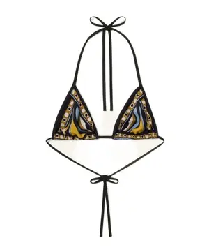 La DoubleJ Sea Printed Triangle Bikini Top