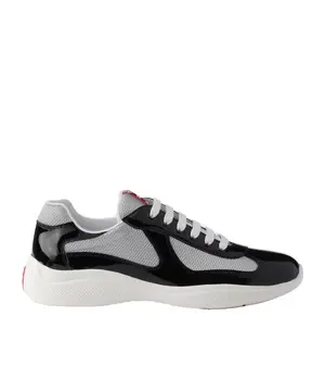 Prada Patent Leather And Technical Fabric America's Cup Sneakers